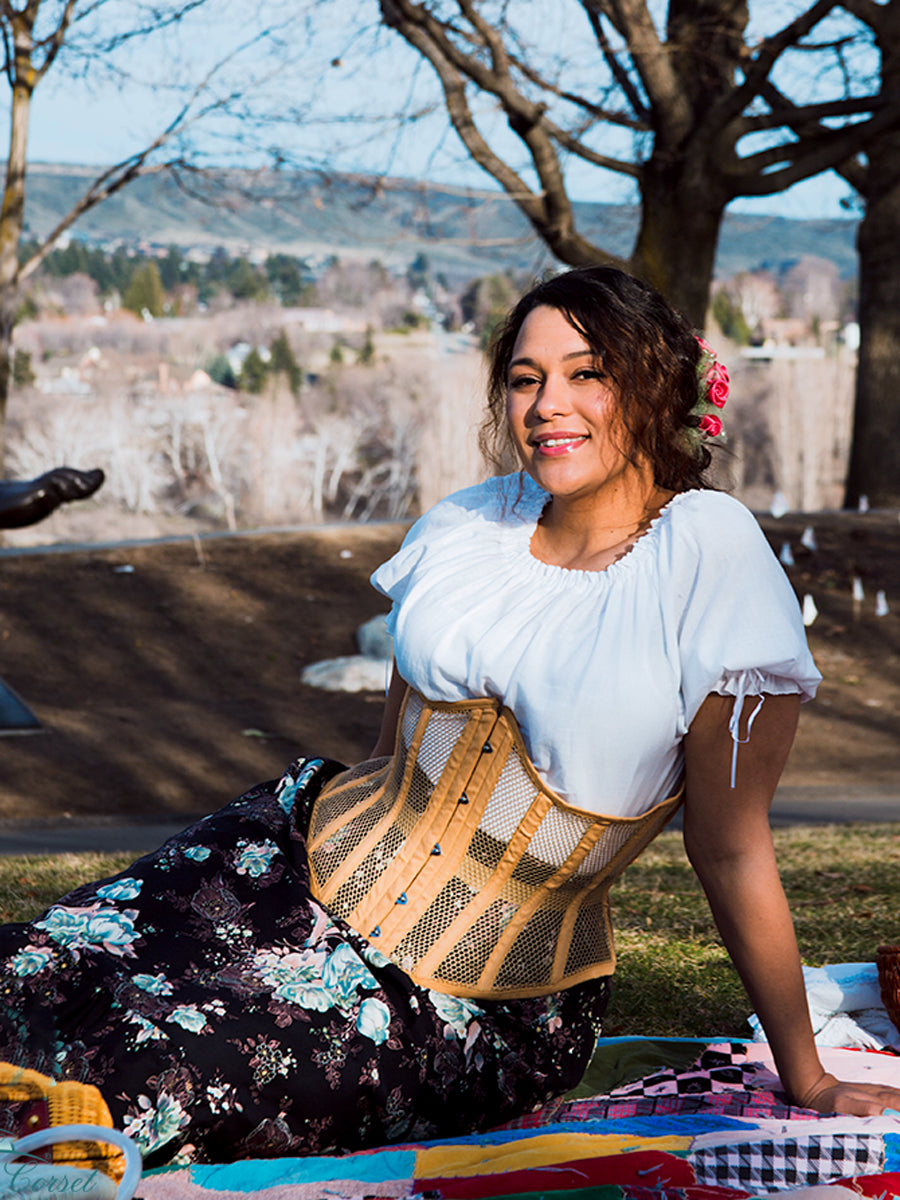 Curvy Comfortable and Cool Mesh Corset CS-345 | Orchard Corset